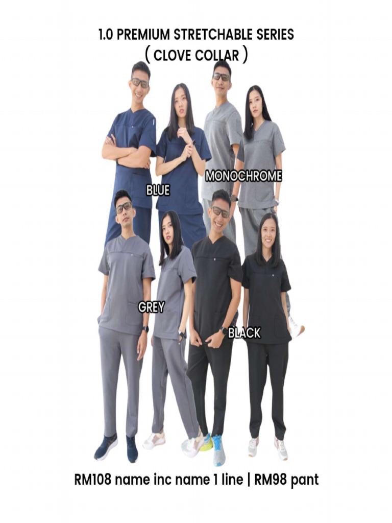 Sizing Chart Fa Scrub - 2024 | PDF