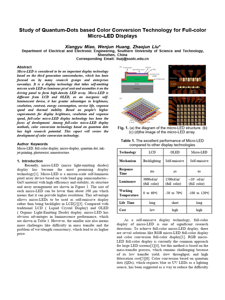 MIAO Xiangyu - Study of Quantum-Dots Based Color Conversion Technology ...