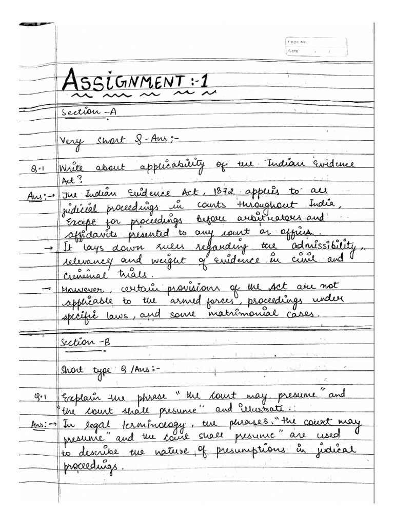 EVIDENCE Academic Questions | PDF