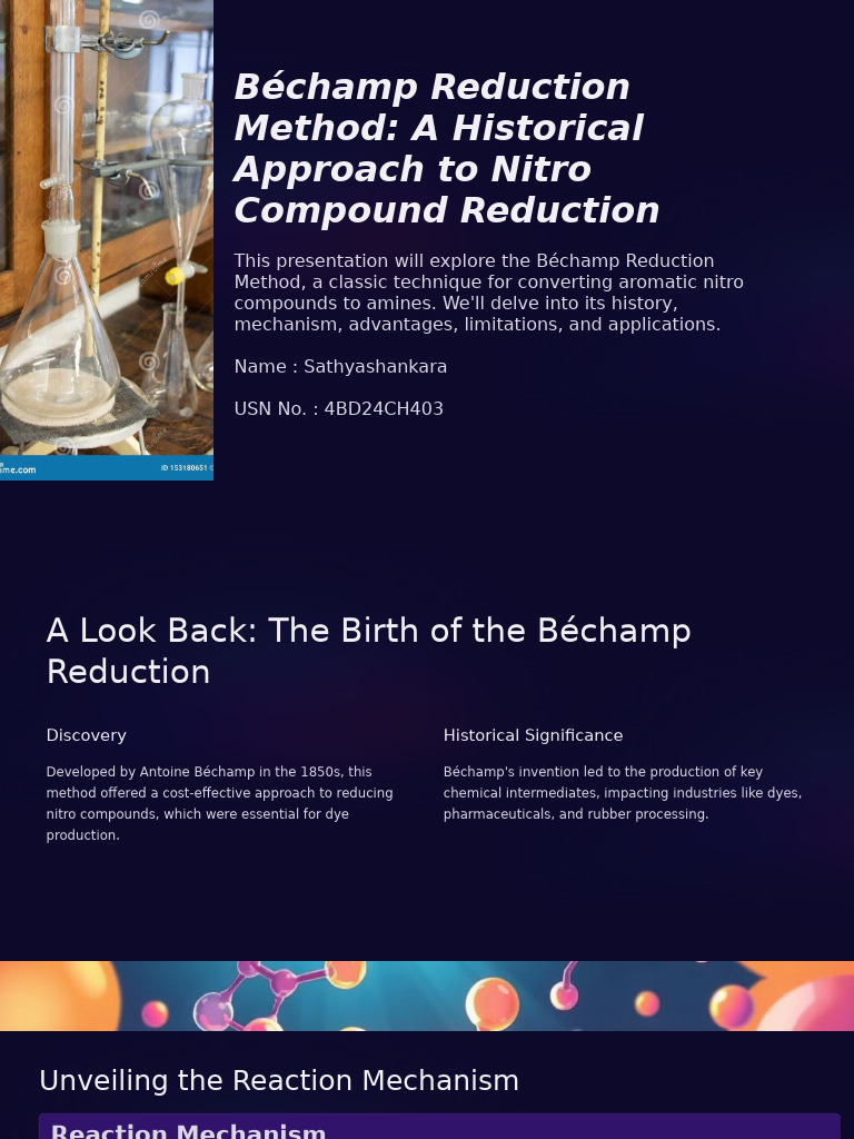 Chemists' Guide to Béchamp Reduction | PDF | Redox | Chemical Reactions