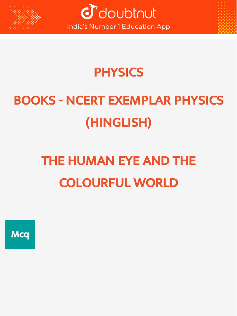 Books Doubtnut Question Bank | PDF | Light | Scattering
