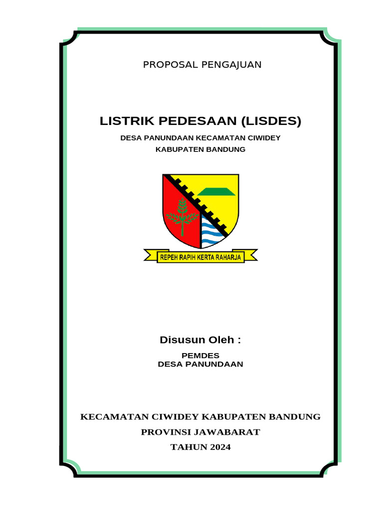 Proposal Permohonan Listrik Desa | PDF