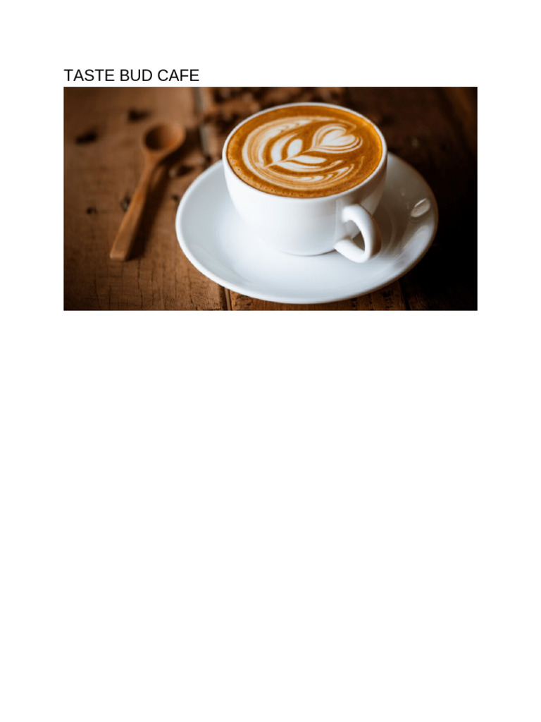 Taste Bud Cafe | PDF