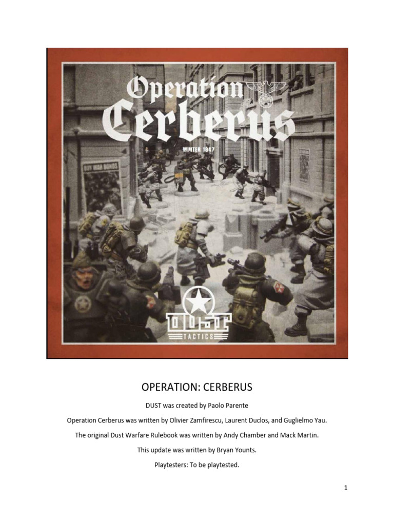 5b DT Operation Cerberus Vo | PDF | Platoon | Invasion