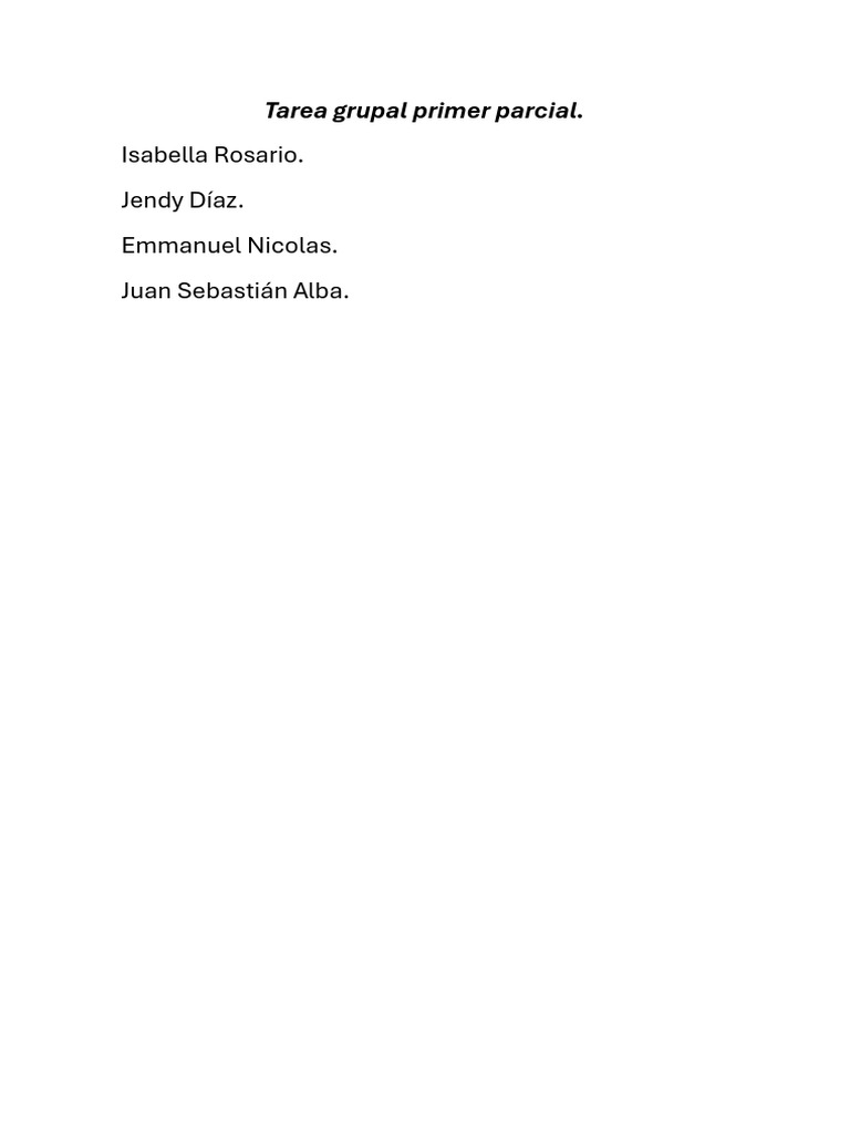 Tarea Grupal Primer Parcial Grupo 7 | PDF