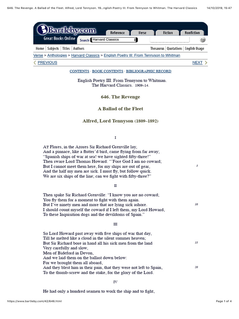 The Revenge, Ballad of The Fleet | PDF | Ships | Shipping