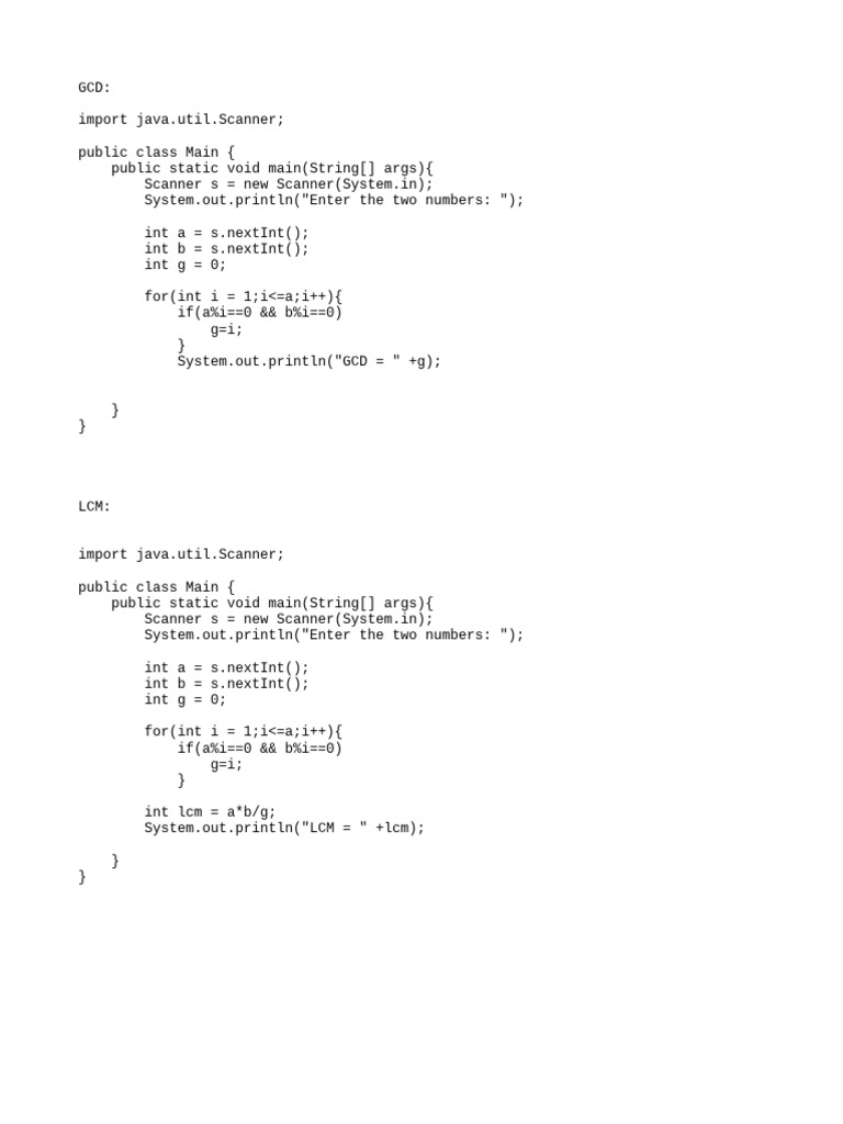 GCD & LCM | PDF