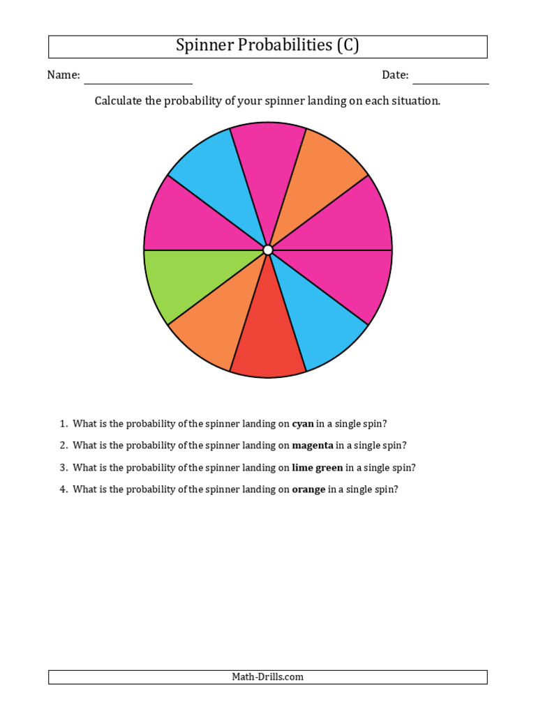 Probability Spinner Color 10 003.1580307764 | PDF