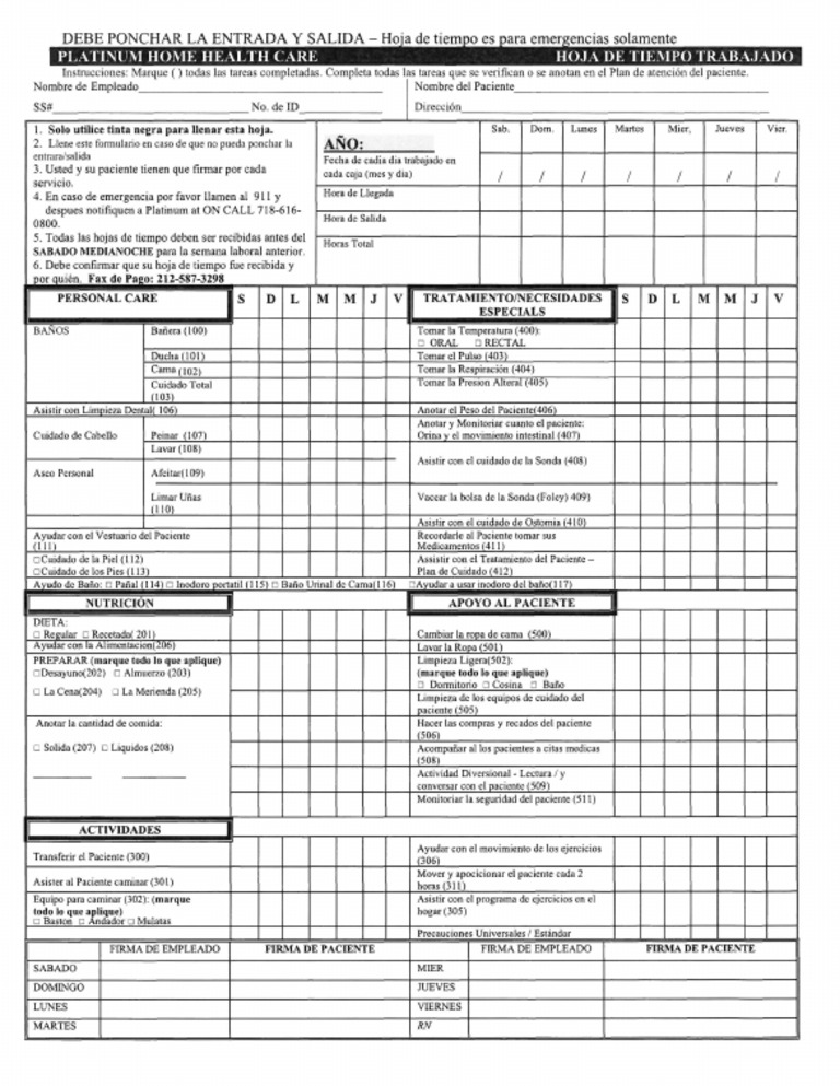 Timesheet (SPN) | PDF