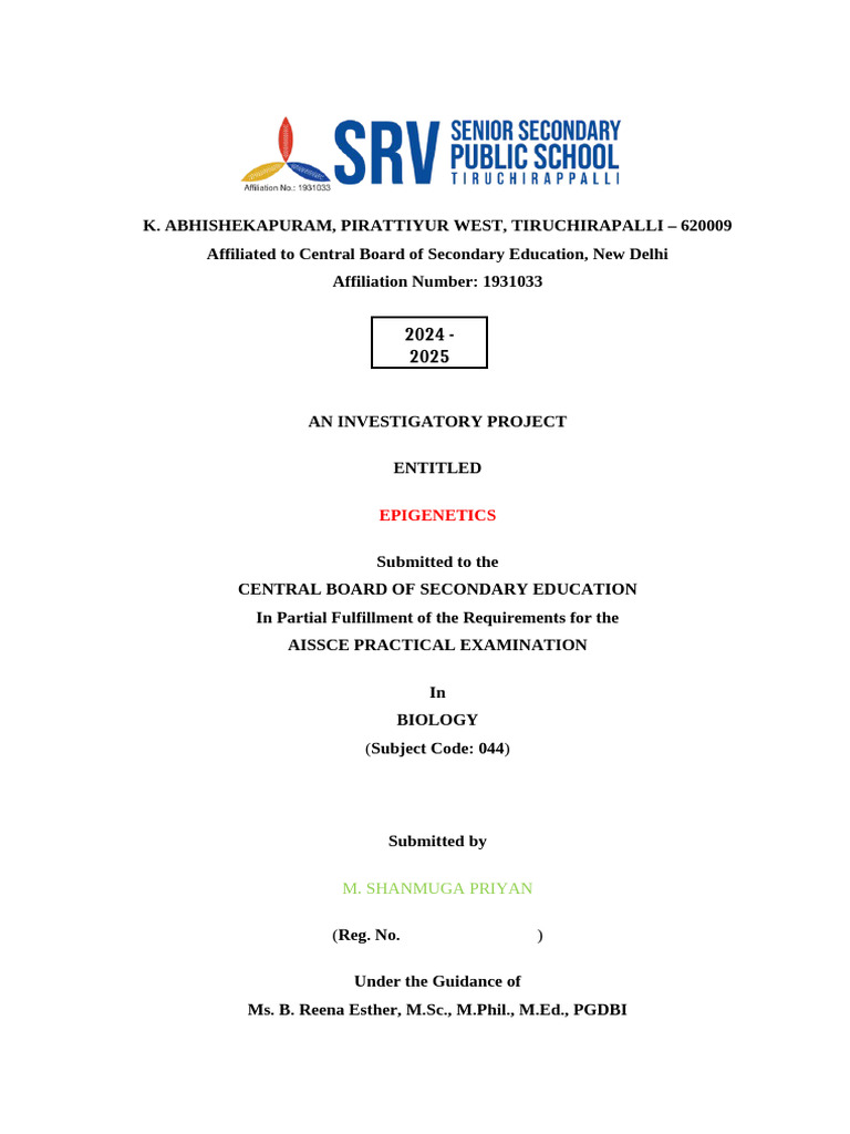 G12 Bio Ip Front Page-1 | PDF | Student Assessment And Evaluation ...