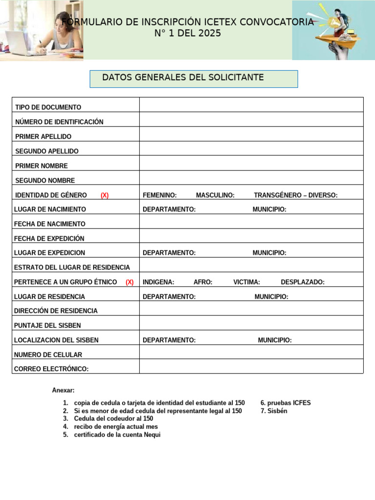 FORMULARIO TU ELIGES O PROTECCION Icetex | PDF