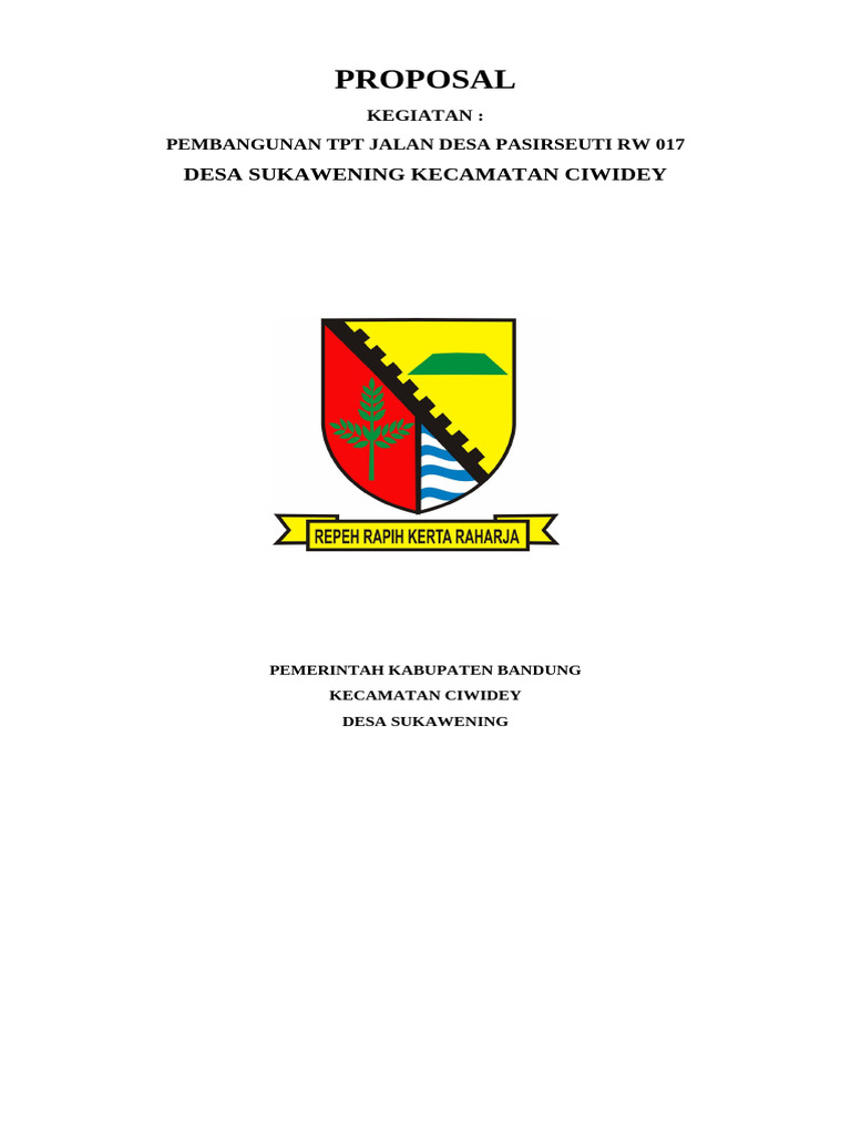 Proposal Pembangunan TPT Jalan Desa | PDF
