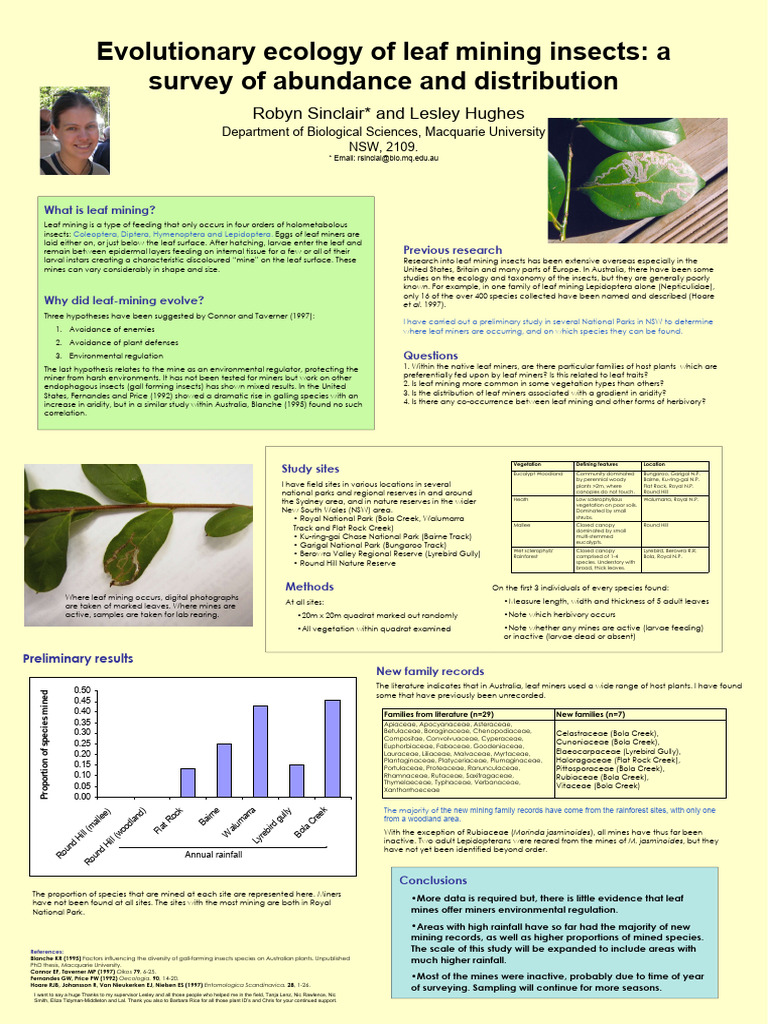 Evolutionaray Ecology of Leaf Mining Insects | PDF | Insects | Leaf