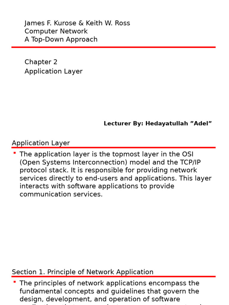 Chp 2 Application Layer | PDF | Domain Name System | File Transfer Protocol