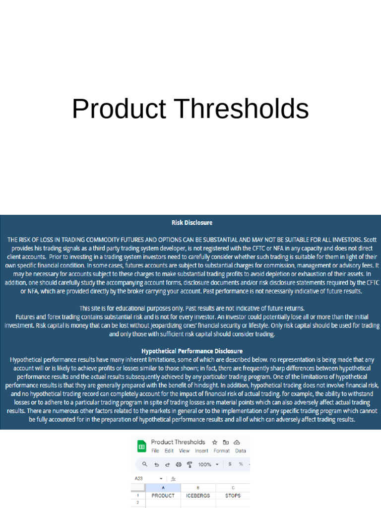 Product Thresholds | PDF