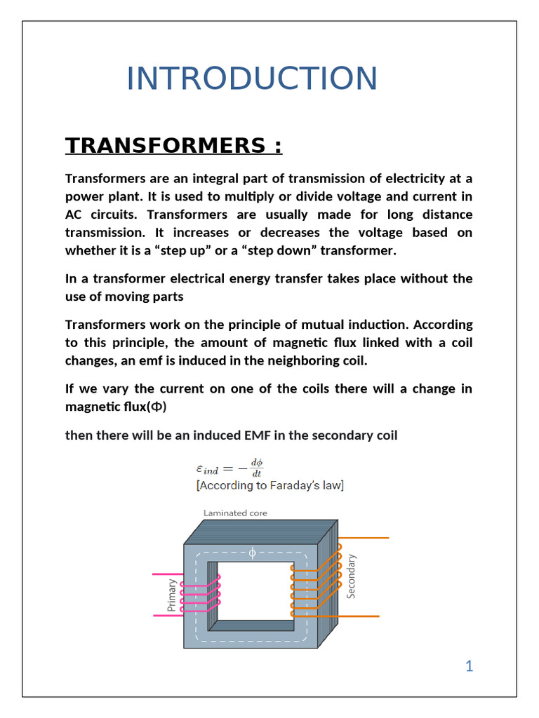 Jayani To Investigate Relation Between The Ratio of Input and Output Voltage and Number of Turns ...