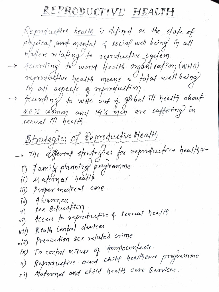 Biology bsc Reproductive Health | PDF