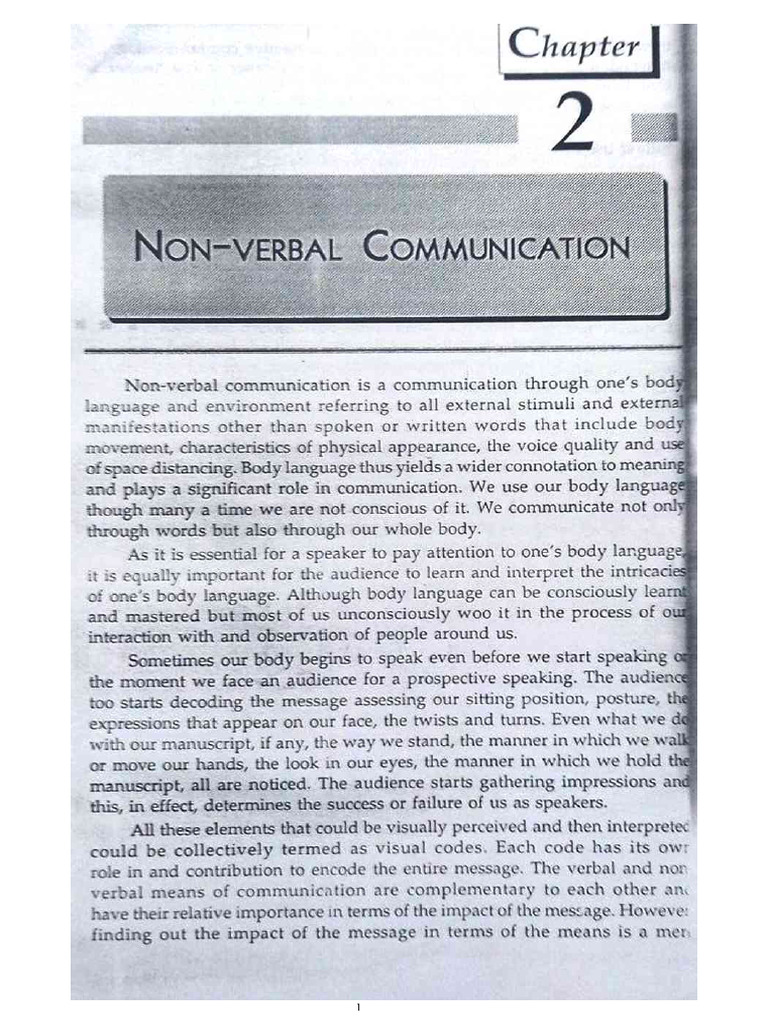 Non Verbal Comm | PDF