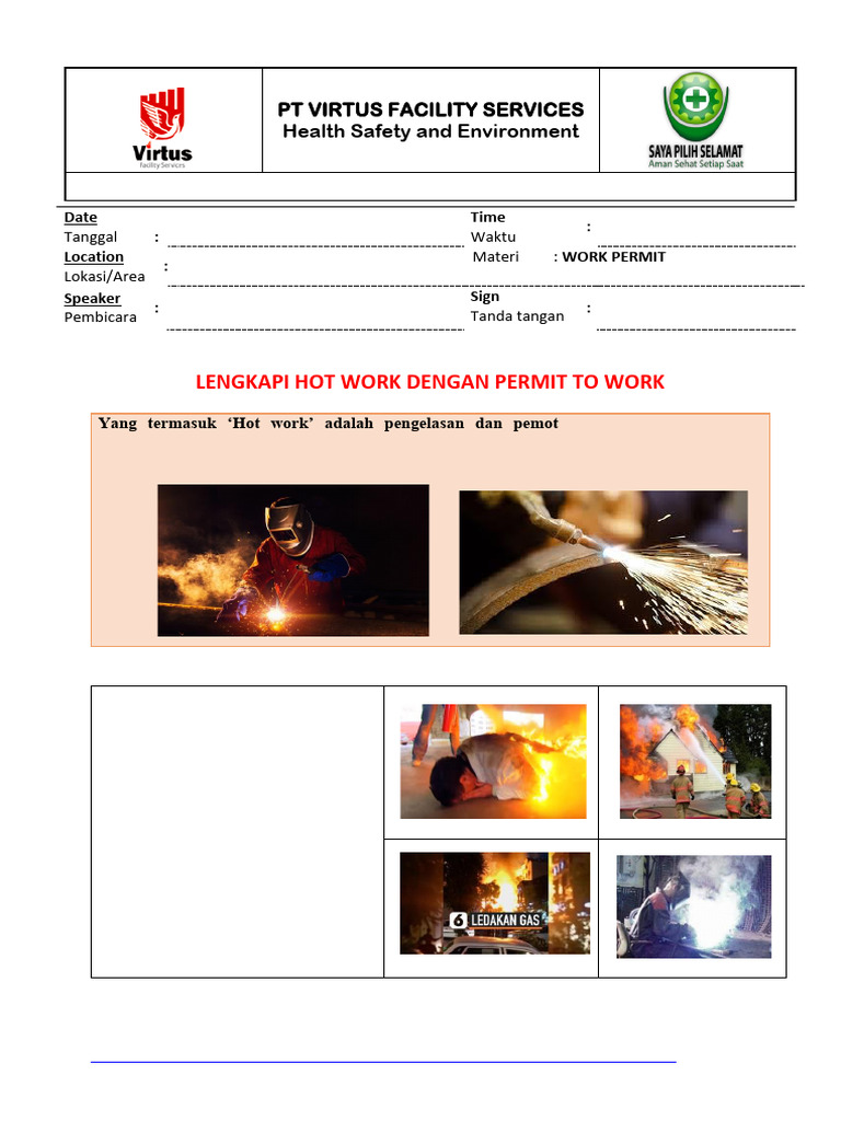 VGR 4. Hot Work Permit | PDF