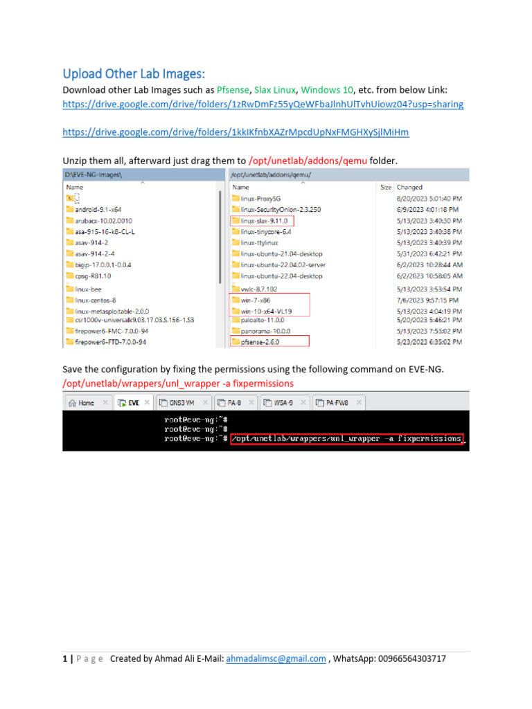 Lab Image Upload Guide for EVE-NG | PDF