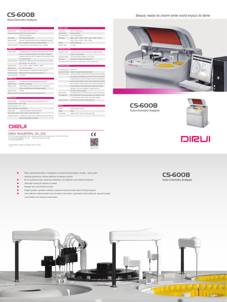 20210412 CS-600B-小 | PDF | Spectrophotometry