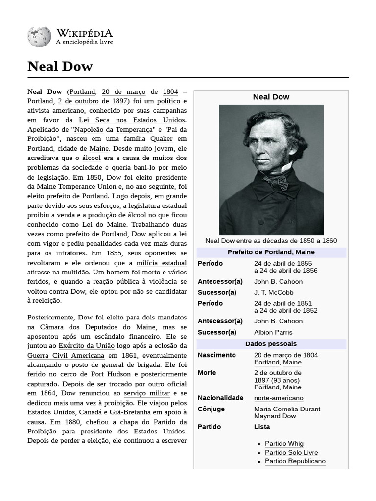 Neal_Dow | PDF | Governo