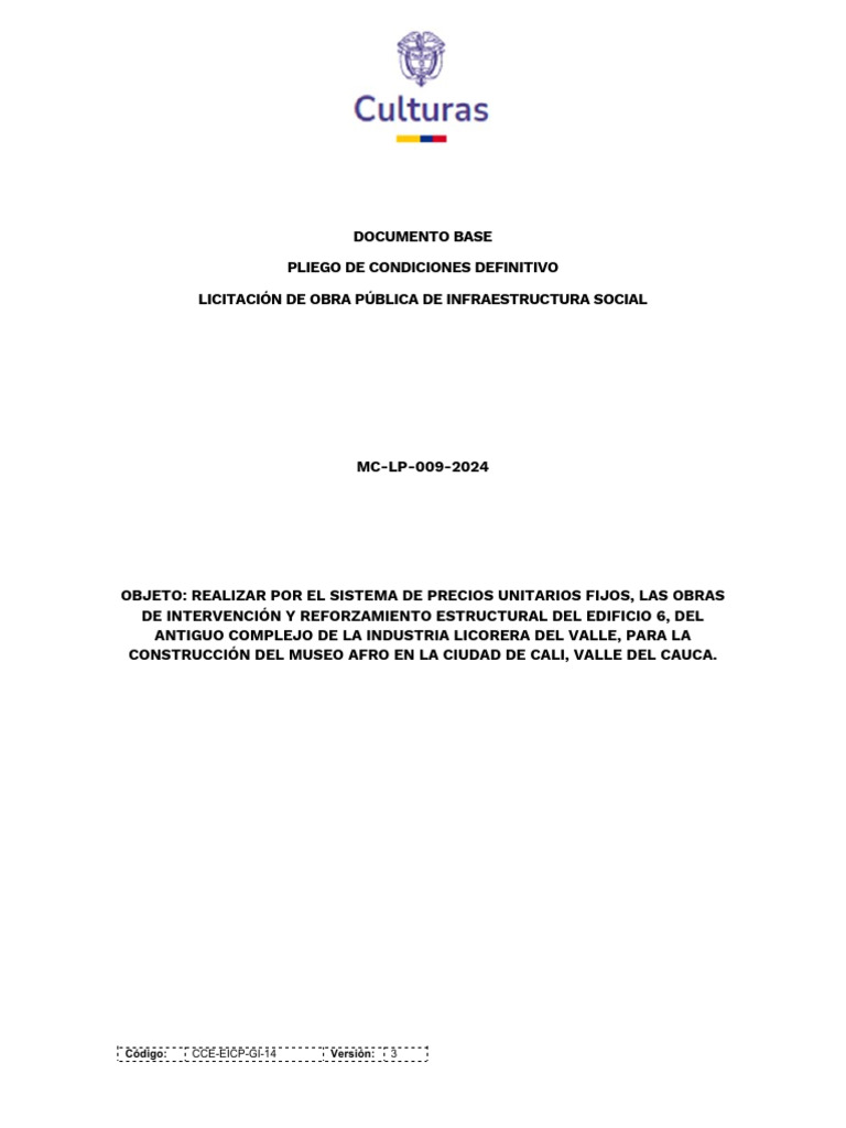 16.documento Base - Pliego Definitivo | PDF