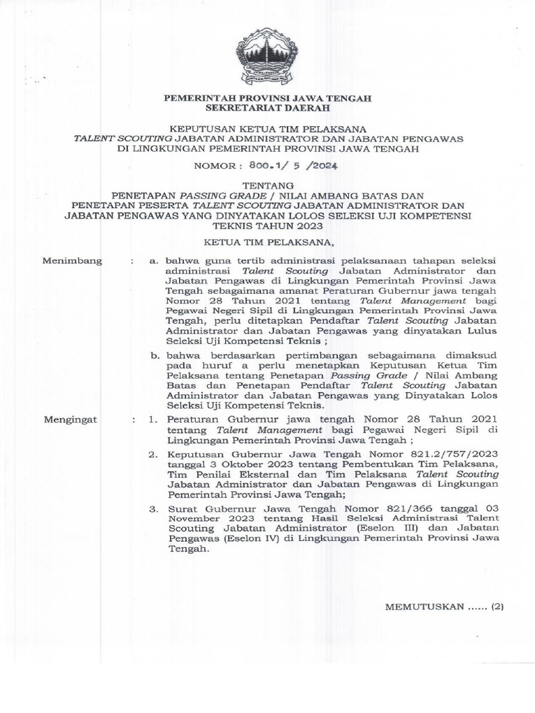 SK TS Hasil UGT 2023 | PDF