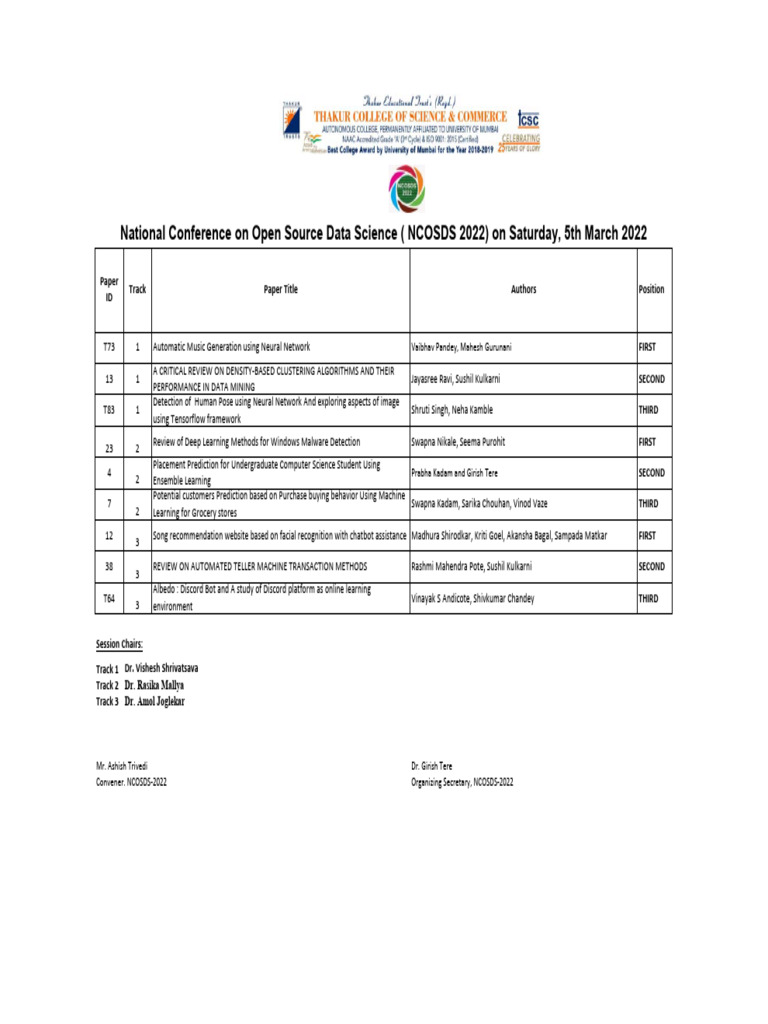 Best Paper Prsentation Awards | PDF | Algorithms | Computer Science
