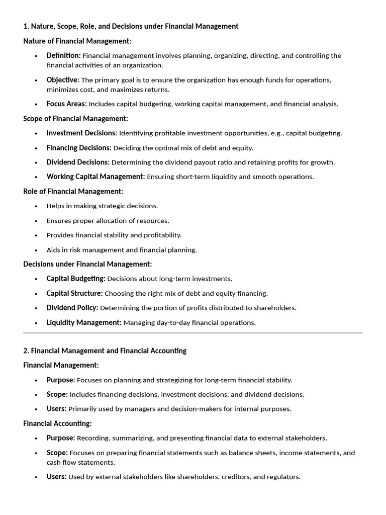 FM THEORY | PDF | Cost Of Capital | Capital Structure