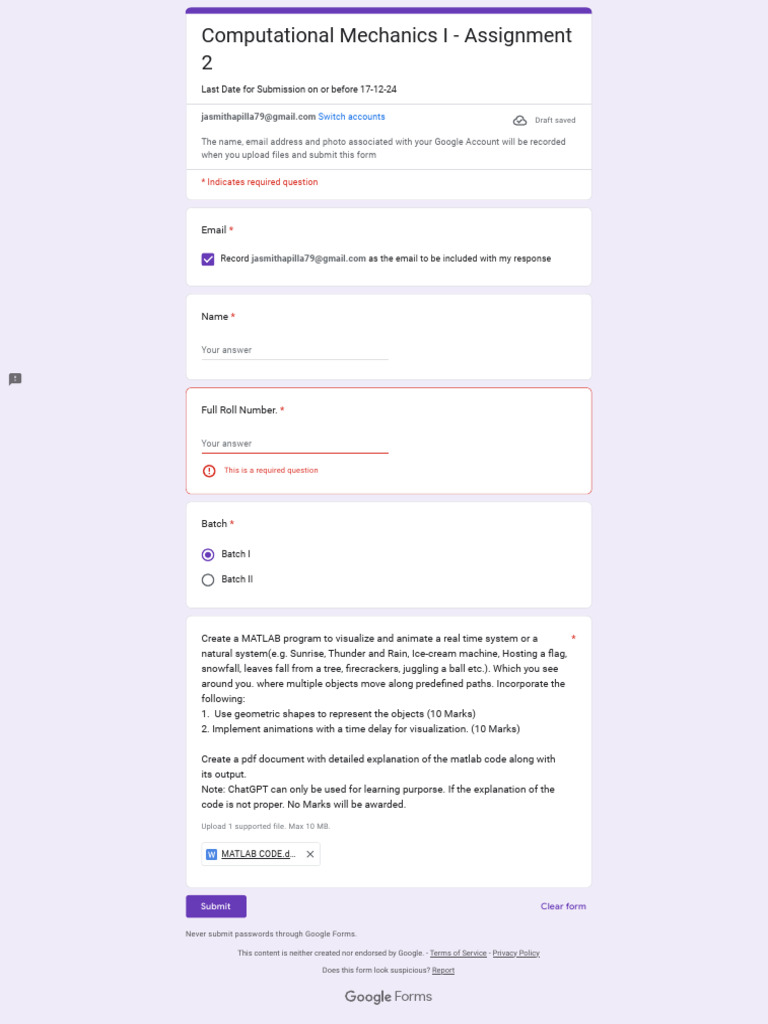 Computational Mechanics I - Assignment 2 | PDF