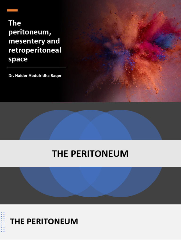 The peritoneum, mesentery and retroperitoneal space_ | PDF | Peritoneum | Medical Specialties