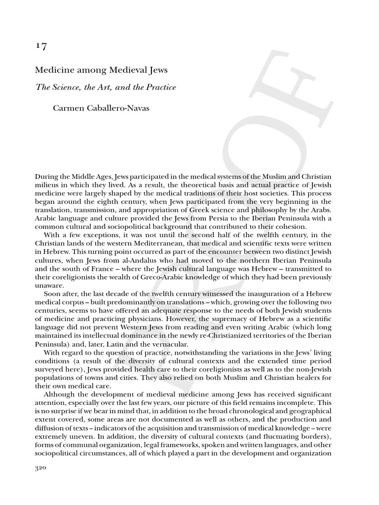 Medicine Among Medieval Jews The Science | PDF