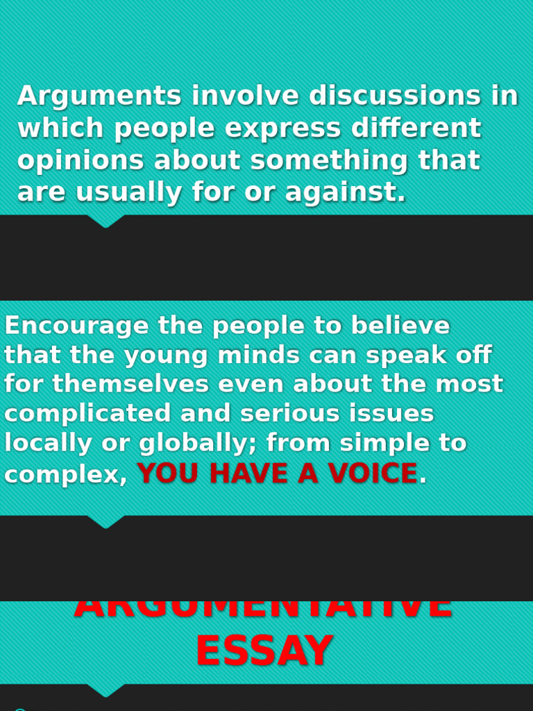 Understanding Argumentative Essays | PDF | Argument | Essays