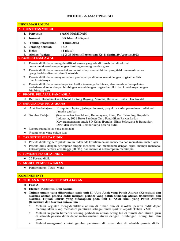 MODUL AJAR PP BAB 2 | PDF