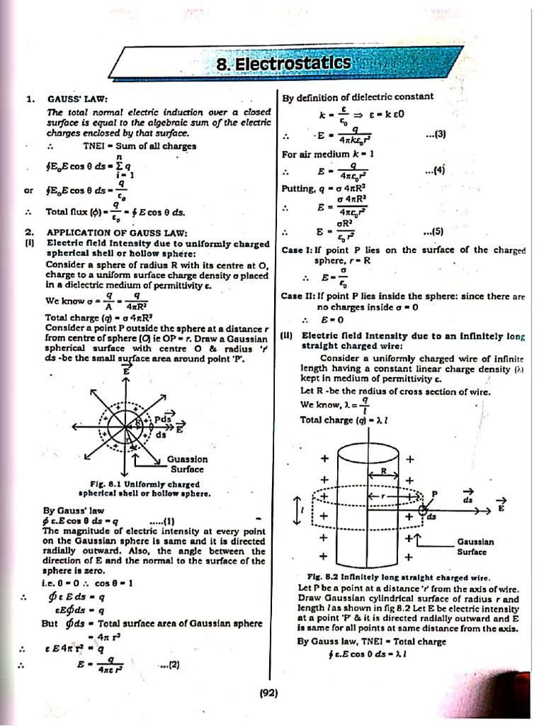 Electrostatics | PDF