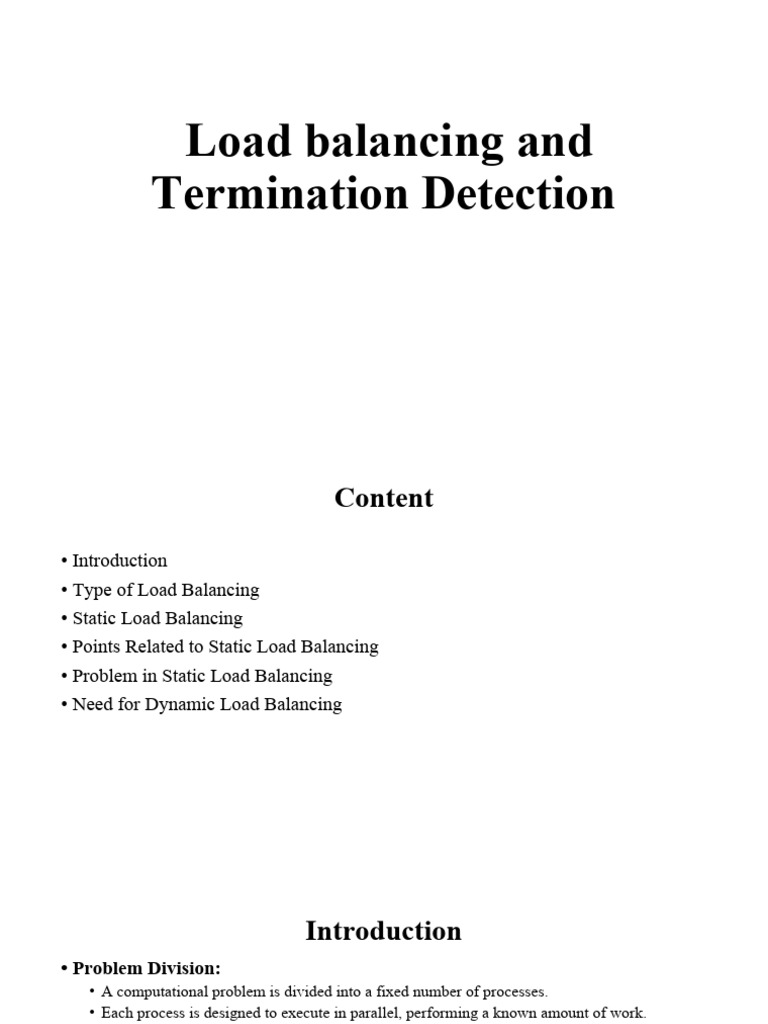 2 3 Load Balancing Static Pdf Load Balancing Computing Central Processing Unit