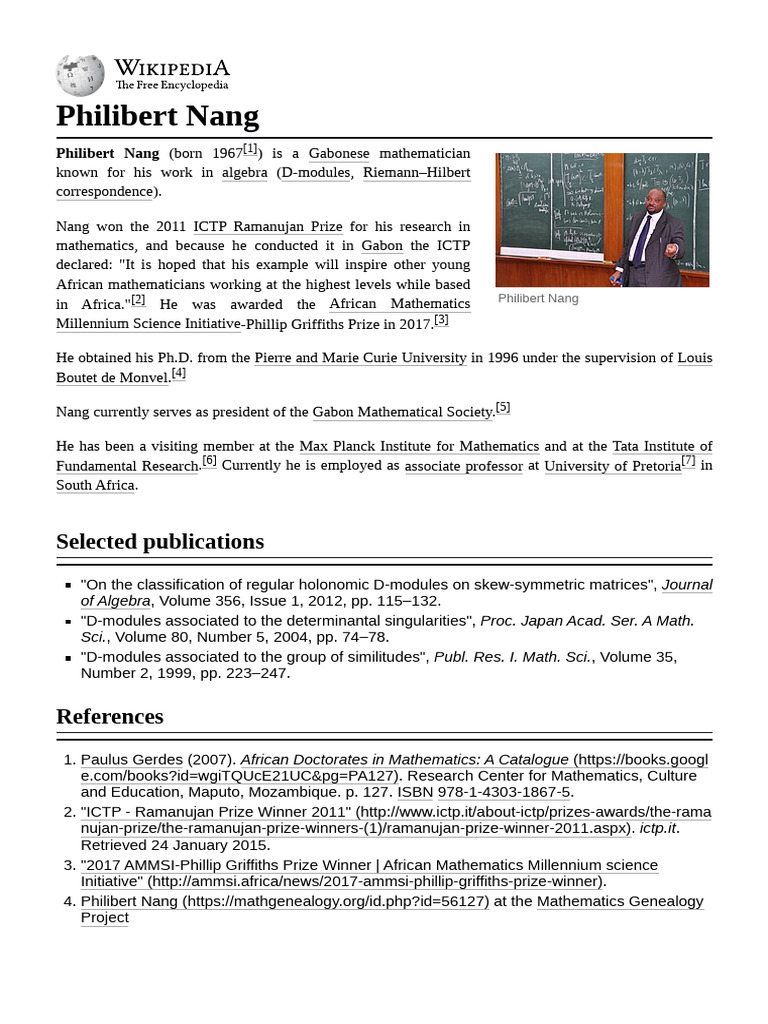 Philibert_Nang | PDF | Mathematics
