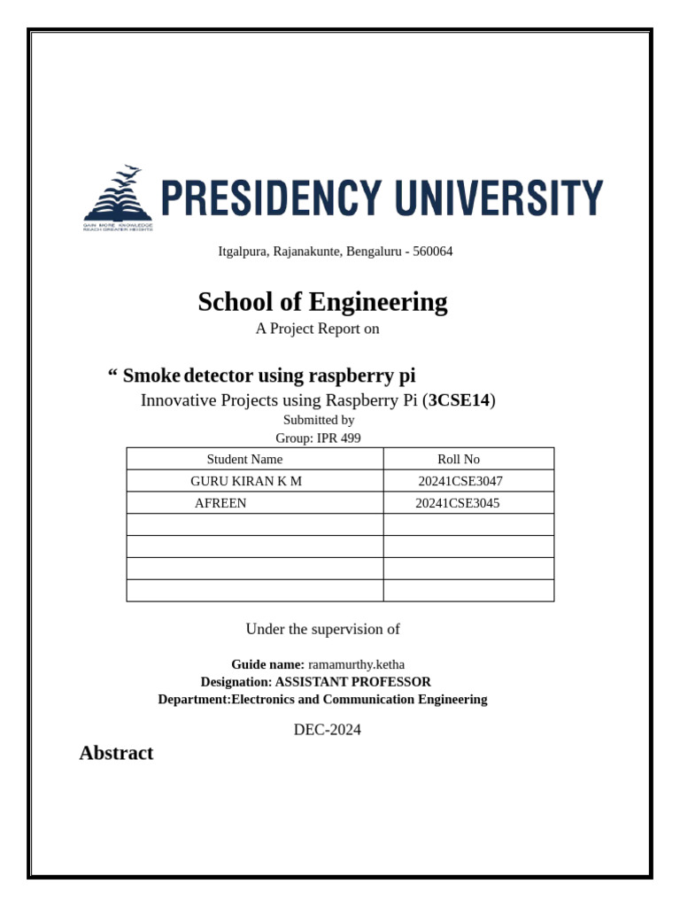 Raspberry-Pi - Report - FINAL Smoke | PDF | Raspberry Pi | Computing
