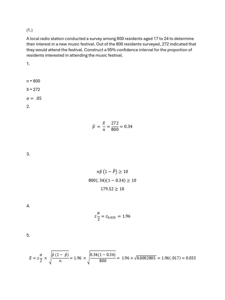 All Ch. 9 Parts Practice Questions KEY | PDF | Confidence Interval ...