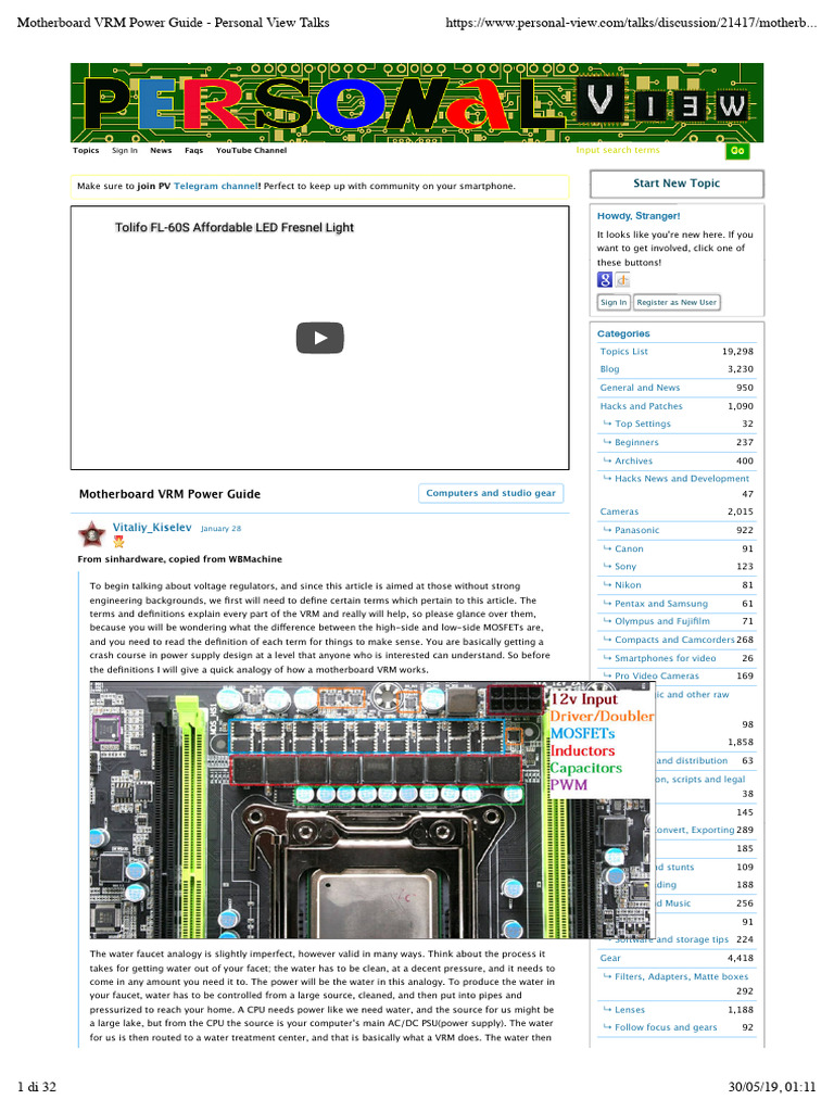 Camera Gear & VRM Guide | PDF | Inductor | Field Effect Transistor
