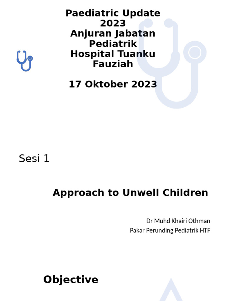 Approach Unwell Children 1 | PDF