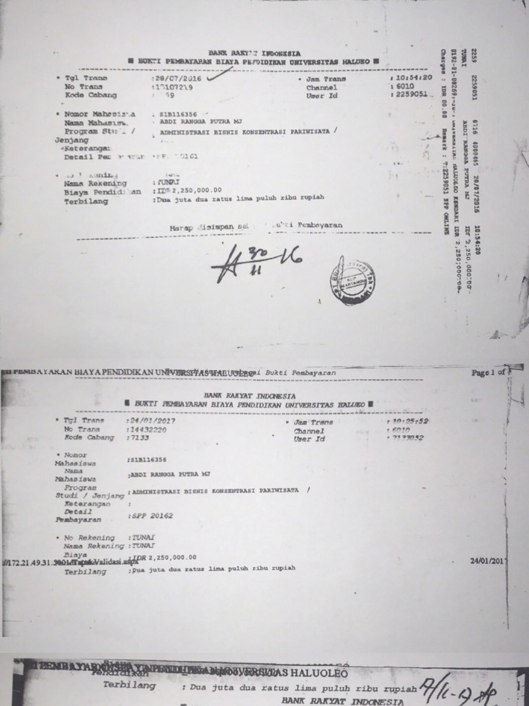 BUKTI PEMBAYARAN Abdi | PDF