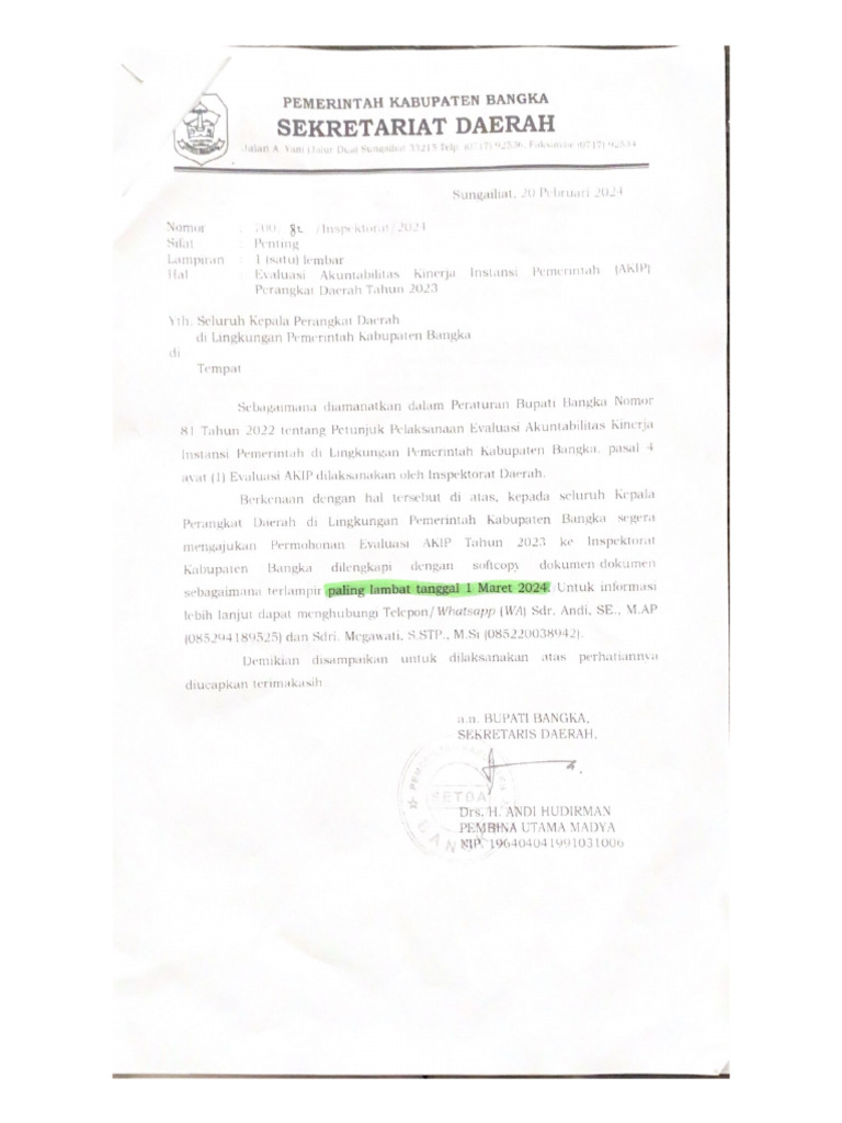 Evaluasi AKIP TH 2023 | PDF