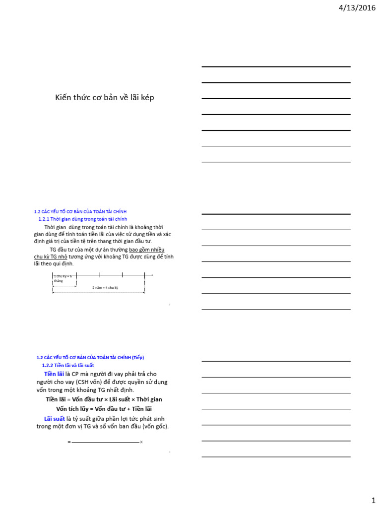 Kiến thức cơ bản về lãi kép | PDF