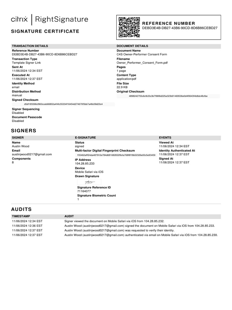 Consent Form | PDF | Ios | Authentication