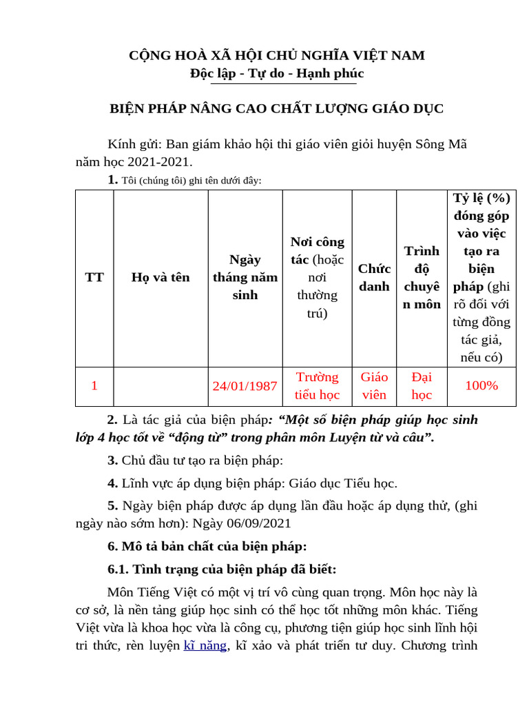 4. HỌC TỐT VỀ ĐỘNG TỪ TRONG PHÂN MÔN LTVC LỚP 4 | PDF