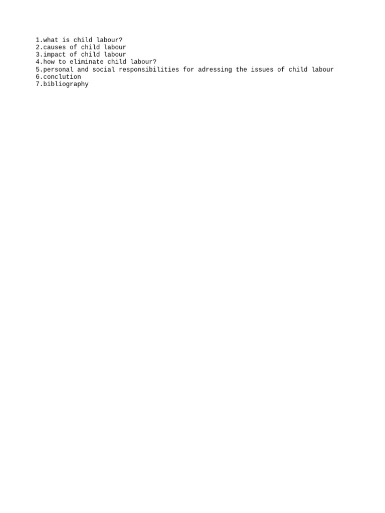 Ending Child Labour: A Guide | PDF