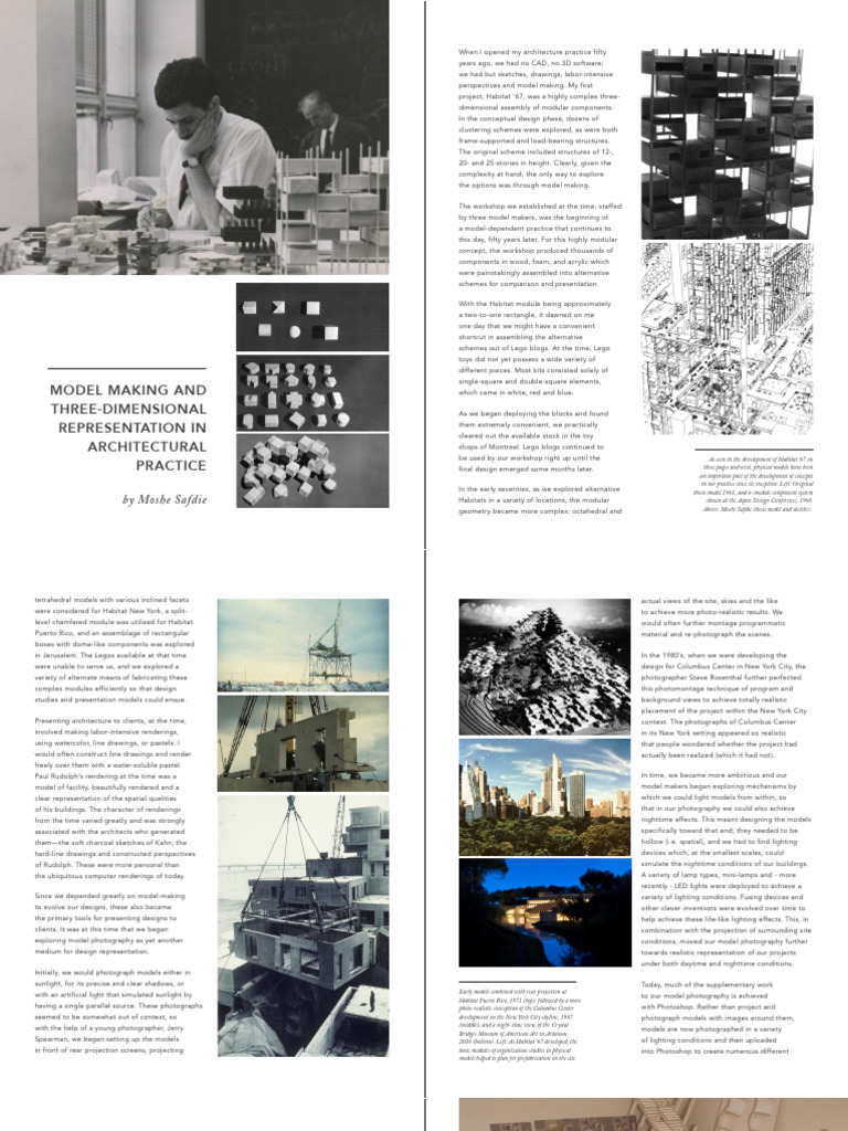 Model Making and 3D Representation by Moshe Safdie | PDF | 3 D Computer ...