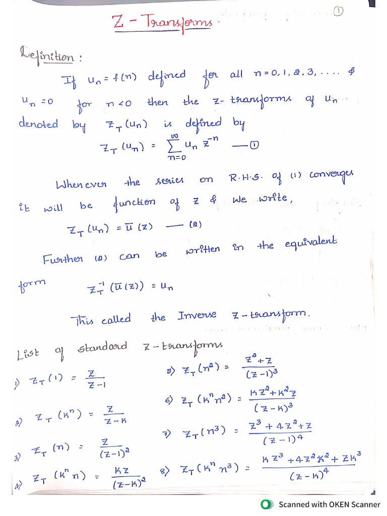 Z Transforms | PDF